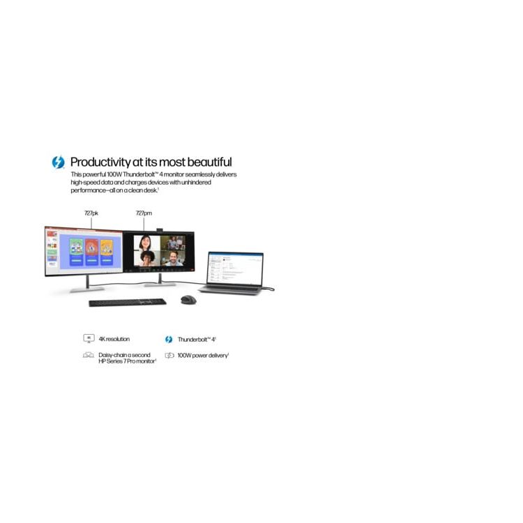 HP Series 7 Pro 27 inch 4K Conferencing Monitor - 727pm